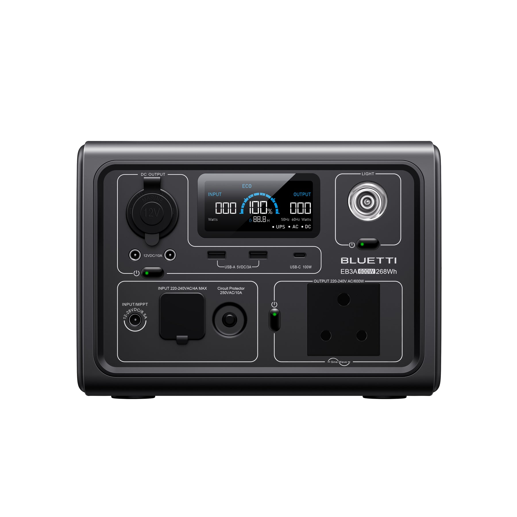 BLUETTI EB3A Portable Power Station | 600W 268Wh