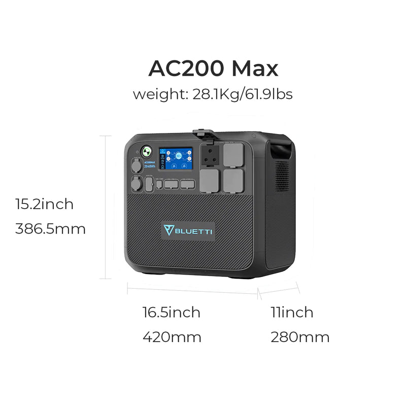BLUETTI AC200MAX Expandable Power Station | 2,200W 2,048Wh